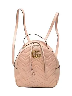 Gucci Gg Marmont Matelassé Leather Backpack - Pink