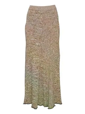 JOSEPH Ribbed Knit Maxi Skirt - Brown