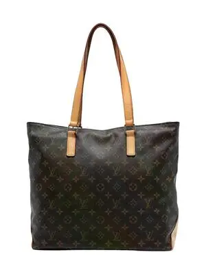 LOUIS VUITTON 2005 Monogram Cabas Mezzo Tote - Brown
