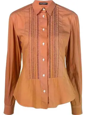 Dolce & Gabbana 2000s Contrast Stitching Shirt - Orange
