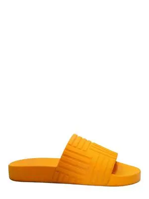 Bottega Veneta Geometric-pattern Slides - Orange
