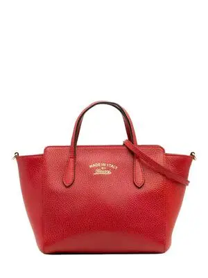 Gucci Mini Leather Swing Satchel - Red