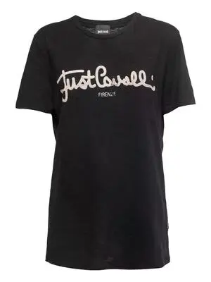Just Cavalli Logo-print T-shirt - Black