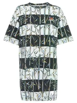 Kenzo Pre-owned Bamboo-print Dress - White