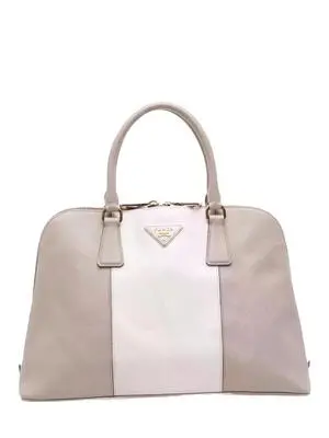 Prada Saffiano Lux Promenade Satchel - Grey