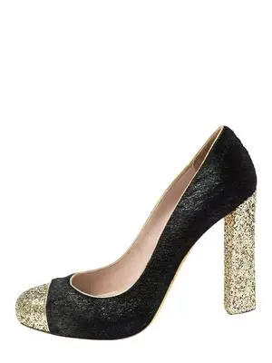 Miu Miu 115mm Glitter-detailed Pumps - Black