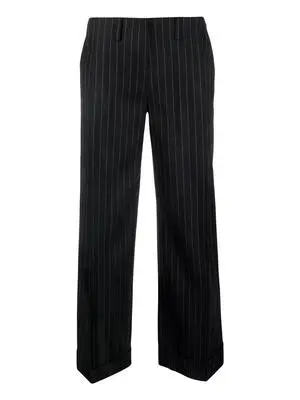 DIOR Christian Dior 1990s Pinstripe Wide Leg Trousers