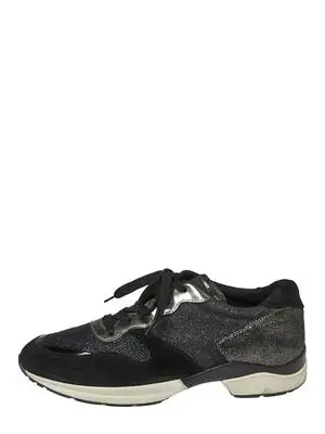 TOD'S Metallic Panelled Sneakers - Black