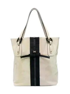 FERRAGAMO 2010s Bow-detailed Tote Bag - Neutrals