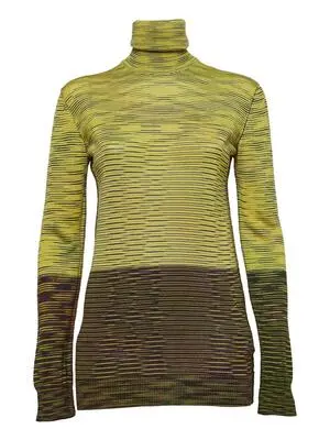Missoni Striped Turtleneck Top - Green