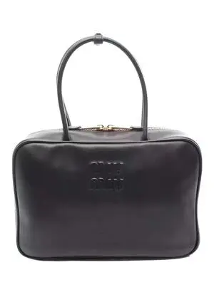 Miu Miu Embossed Logo Tote Bag - Black