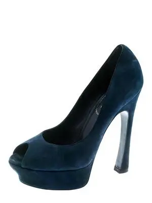 Saint Laurent Palais Heeled Pumps - Blue