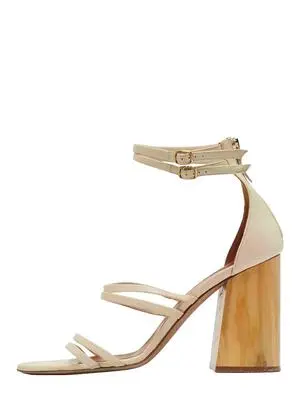 MALONE SOULIERS 100mm Leather Sandals - Neutrals