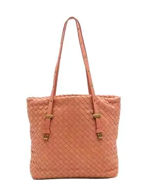 Bottega Veneta 2007 Mini Nappa Intrecciato Shopper Tote Bag - Pink