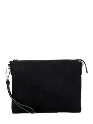 Gucci Jumbo Gg Canvas Clutch On Strap Crossbody Bag - Black