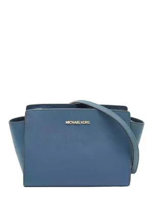 Michael Kors Leather Crossbody Bag - Blue
