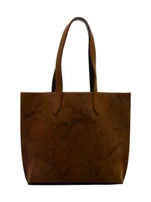 Hermès 2009 Printed Felt Carrimi Mm Tote Bag - Brown