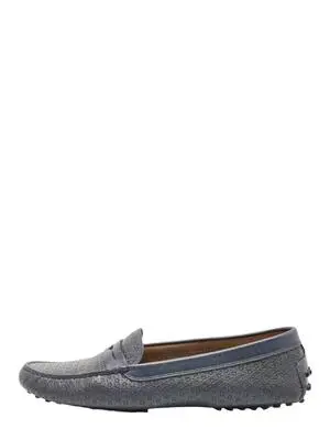 TOD'S Perforated Leather Loafers - Blue