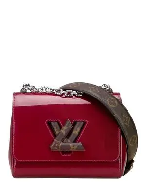 LOUIS VUITTON 2017 Vernis Monogram Twist Pm Crossbody Bag - Red