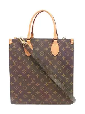 LOUIS VUITTON Monogram Sac Plat Pm Satchel - Brown
