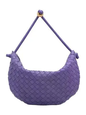 Bottega Veneta Small Nappa Intrecciato Turn Pouch Handbag - Purple
