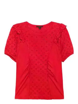 LOUIS VUITTON 1990-2000s Short Sleeve Blouse - Red