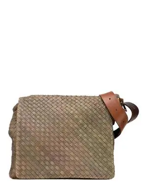Bottega Veneta 2007 Nappa Intrecciato Messenger Bag Crossbody Bag - Brown
