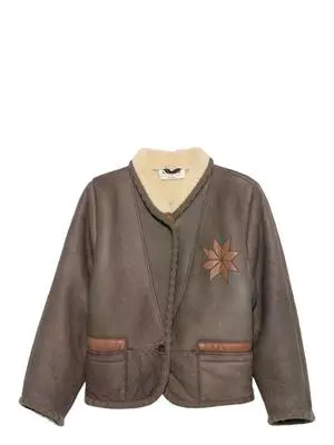 A.N.G.E.L.O. VINTAGE CULT 1980s Star Appliqué Jacket - Brown