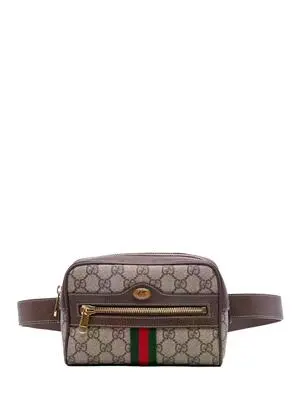 Gucci Gg Supreme Ophidia Belt Bag - Brown