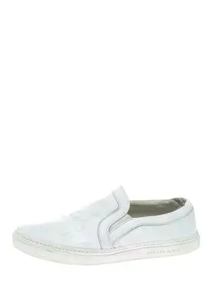 Philipp Plein Leather Slip-on Sneakers - White
