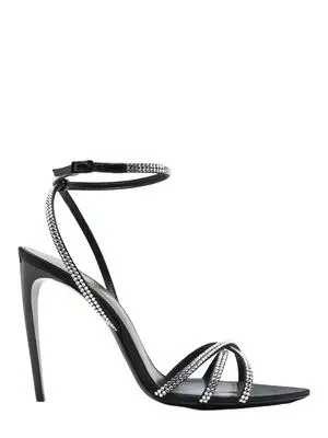 Saint Laurent 105mm Ava Sandals - Black