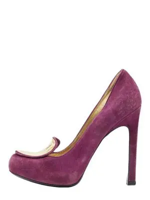 Saint Laurent 115mm Suede Pumps - Purple
