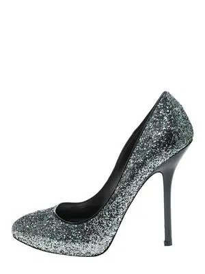 Miu Miu 130mm Glittered Pumps - Metallic