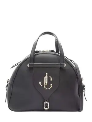 JIMMY CHOO 2010s Logo Bowling Leather Tote Bag - Black