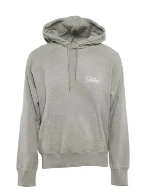 Dior Logo-embroidered Hoodie - Grey
