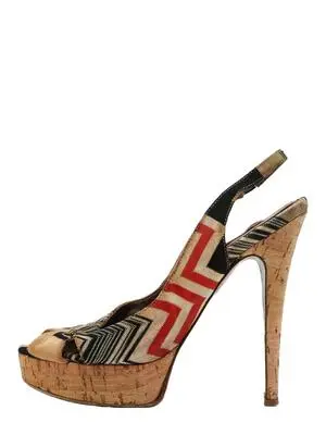 Missoni 120mm Geometric Slingback Platform Sandals - Neutrals