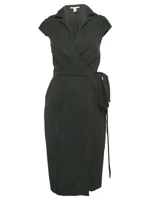 Diane Von Furstenberg Vintage Wrap Midi Dress - Black