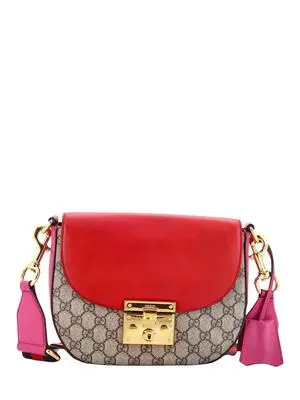 Gucci Padlock Saddle Shoulder Bag - Red