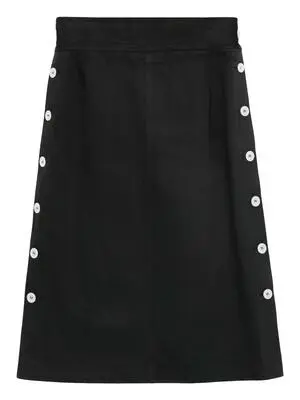 SAINT LAURENT 1970s Denim Midi Skirt