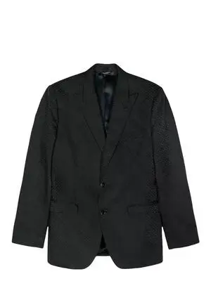 Dolce & Gabbana 2000s Patterned-jacquard Blazer - Black