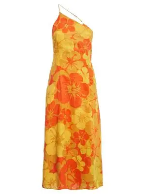 Faithfull The Brand One-shoulder Midi Dress - Yellow