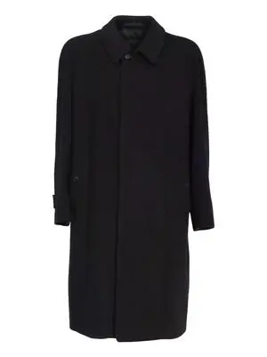 Burberry 1990s Wool Coat - Blue