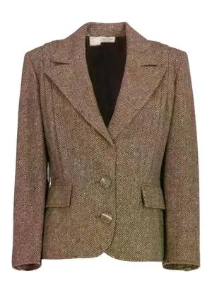 Valentino Garavani 1980 Herringbone Wool Jacket - Brown