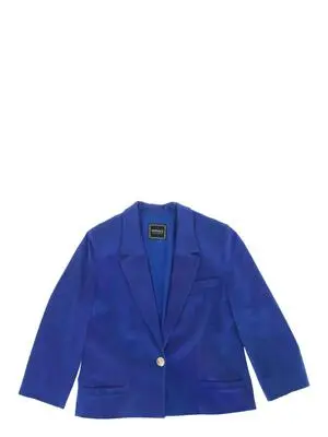 Versace 1990 Single-breasted Wool Blazer - Blue