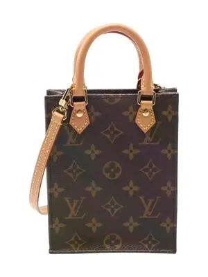 LOUIS VUITTON Petite Sac Plat Two-way Handbag - Brown