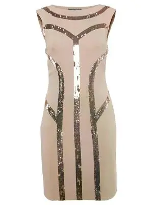 Alberta Ferretti Sequin-embellished Dress - Neutrals