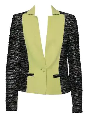 Elie Saab Tweed Two-tone Blazer - Black