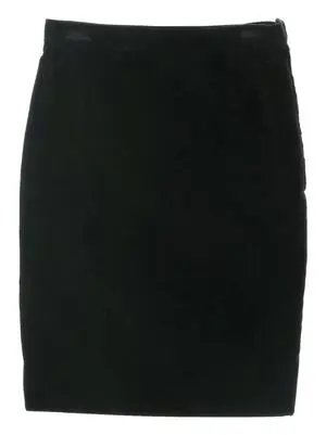 Saint Laurent 1970s Velvet Skirt - Black