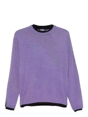 Gianfranco Ferre 2000s Layered Crew Neck Sweater - Purple