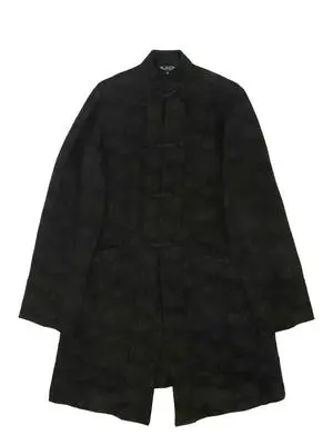 Comme Des Garçons Jacquard Coat - Black